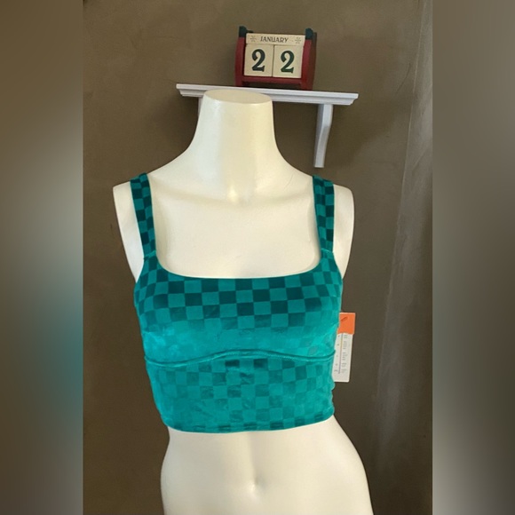 Colsie | Tops | Colsie Velvet Brami Womens Size Xs Green Checkered ...